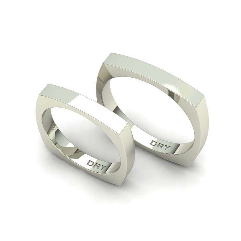 18k gold square rings. A robust and contemporary design | Pepe Dry