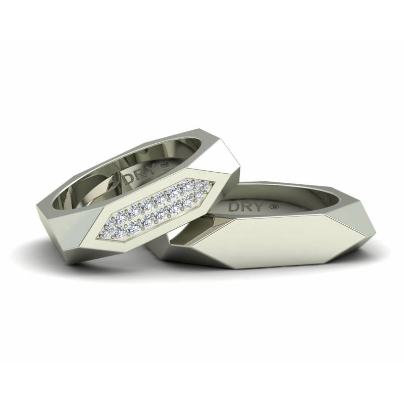 Square design Diamonds Wedding Rings | Pepe Dry | Madrid