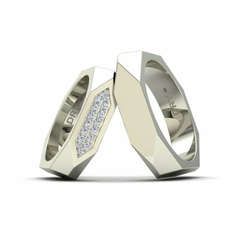 Square design Diamonds Wedding Rings | Pepe Dry | Madrid