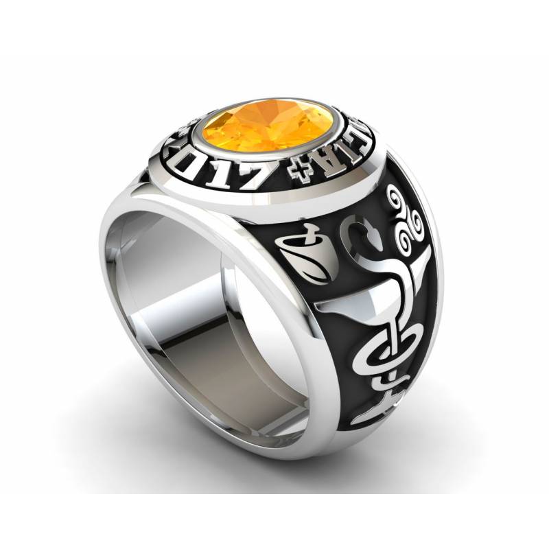 Solid Silver Pharmacy Class Ring | Pepe Dry