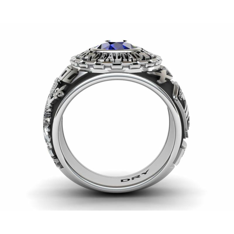Solid Silver Police Class Ring | Pepe Dry