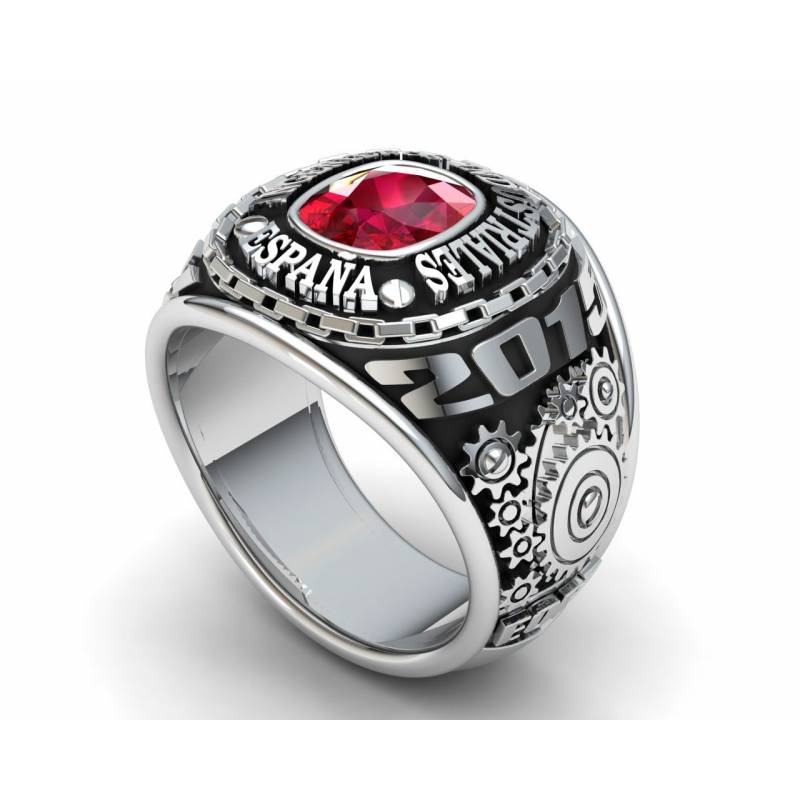 Solid Silver Industrial Engineer Class Ring | Pepe Dry