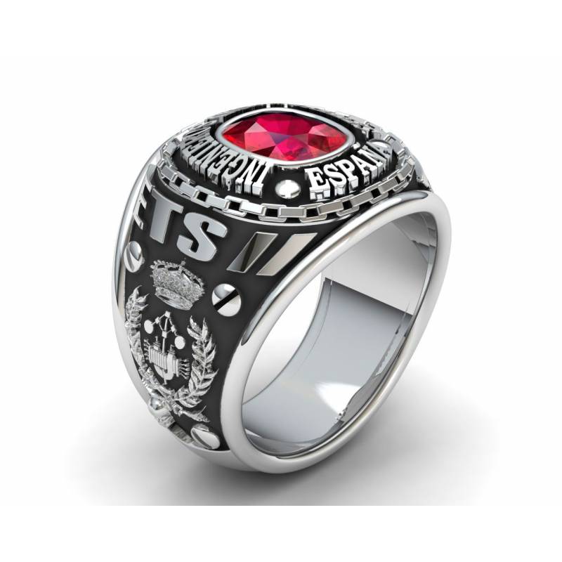 Solid Silver Industrial Engineer Class Ring | Pepe Dry