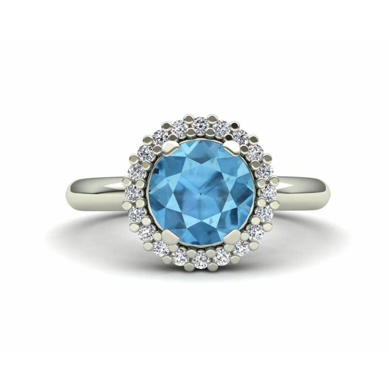 Topaz and Diamonds Ring| Engagement Ring | Pepe Dry