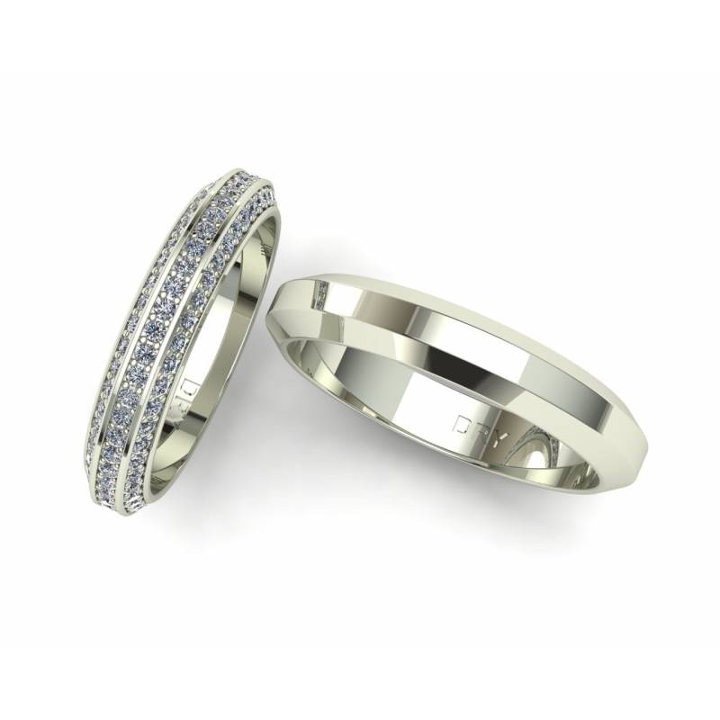 Beveled Diamonds Wedding Rings | Pepe Dry | Madrid