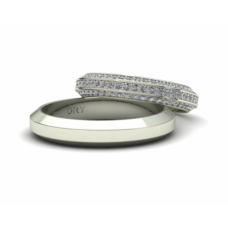 Beveled Diamonds Wedding Rings | Pepe Dry | Madrid